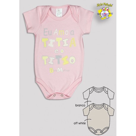 BODY M/C PRONTA ENTREGA EST. AMO TITIO E TITIA (A) - KIT 3 P?S - Bicho ...